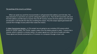 Voice controlled spy robot for security system | PPTX