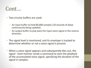 Voice Detection and Reverse Playback | PPTX
