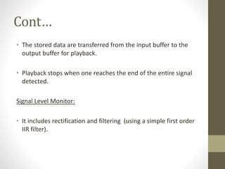 Voice Detection and Reverse Playback | PPTX