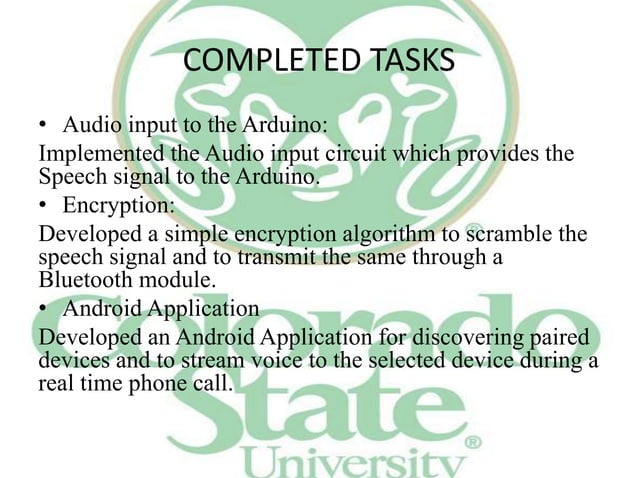 Voice encryption for gsm using arduino | PPTX | Digital Audio | Computer Software and Applications
