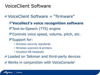 Vocollect Voice Fundamentals | PPT