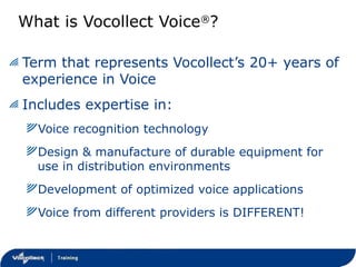 Vocollect Voice Fundamentals | PPT
