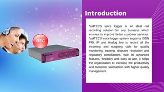 *astTECS Voicel logger Solution | PPT