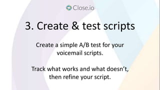 Five quick tips to leave killer sales voicemails | PPT