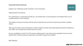 Sales Voicemail Strategies | PPTX