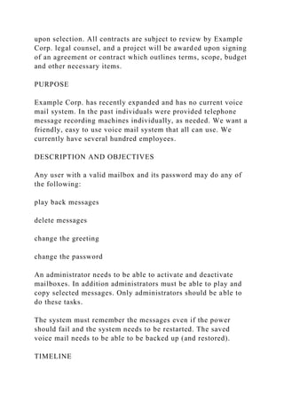 Voice Mail System RFP Analysis and RequirementsThis is a Req.docx