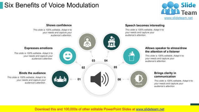 Voice Modulation Communication Effective Variation Icon Intonation | PPT