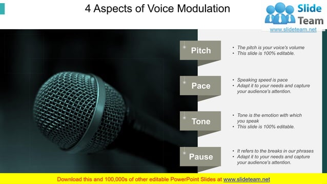 Voice Modulation Communication Effective Variation Icon Intonation | PPT