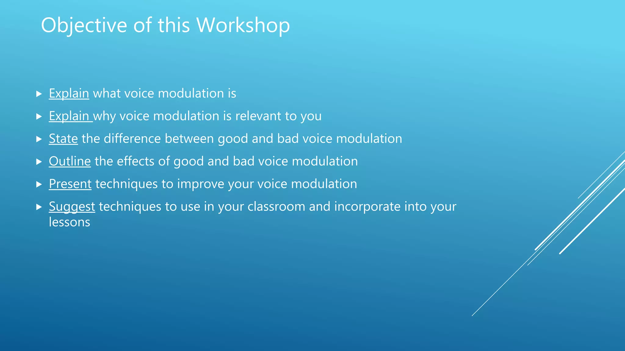 Voice modulation skills for teachers | PPTX