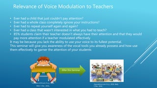 Voice modulation skills for teachers | PPTX