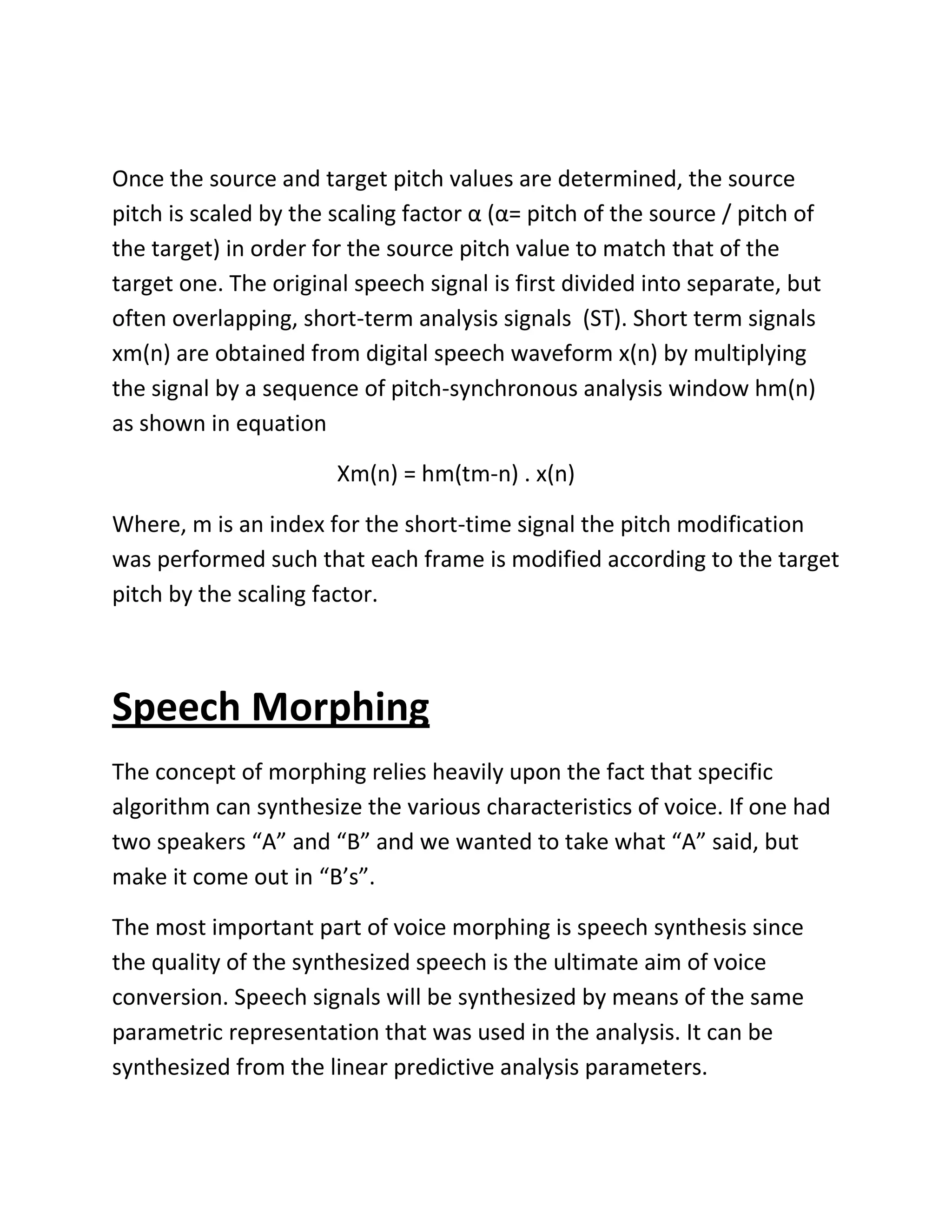 Voice morphing document | DOCX