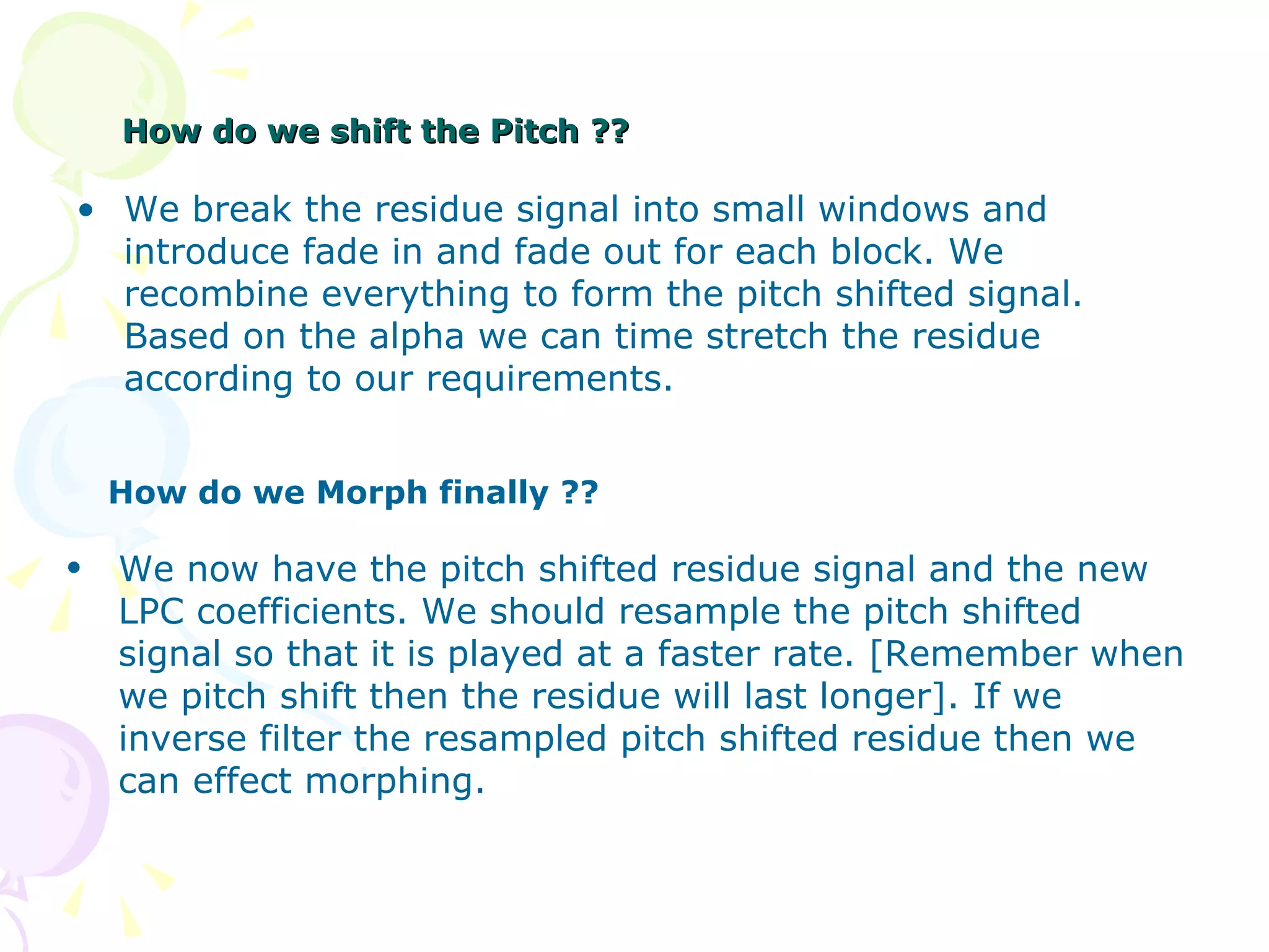 Voicemorphingppt 110328163403-phpapp01 | PPT