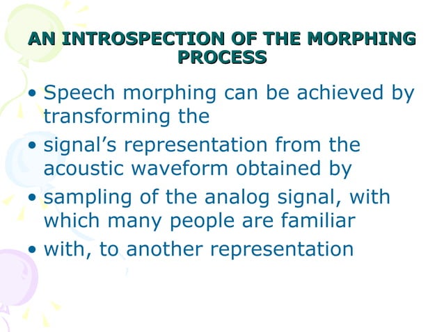 Voicemorphingppt 110328163403-phpapp01 | PPT