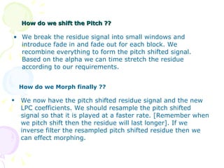 Voice morphing ppt | PPT