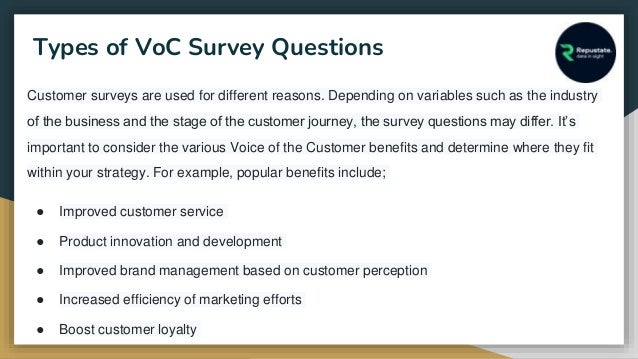 Voice of customer survey | PPTX