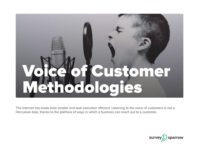 Voice of Customer Tools: Methodologies | PPT