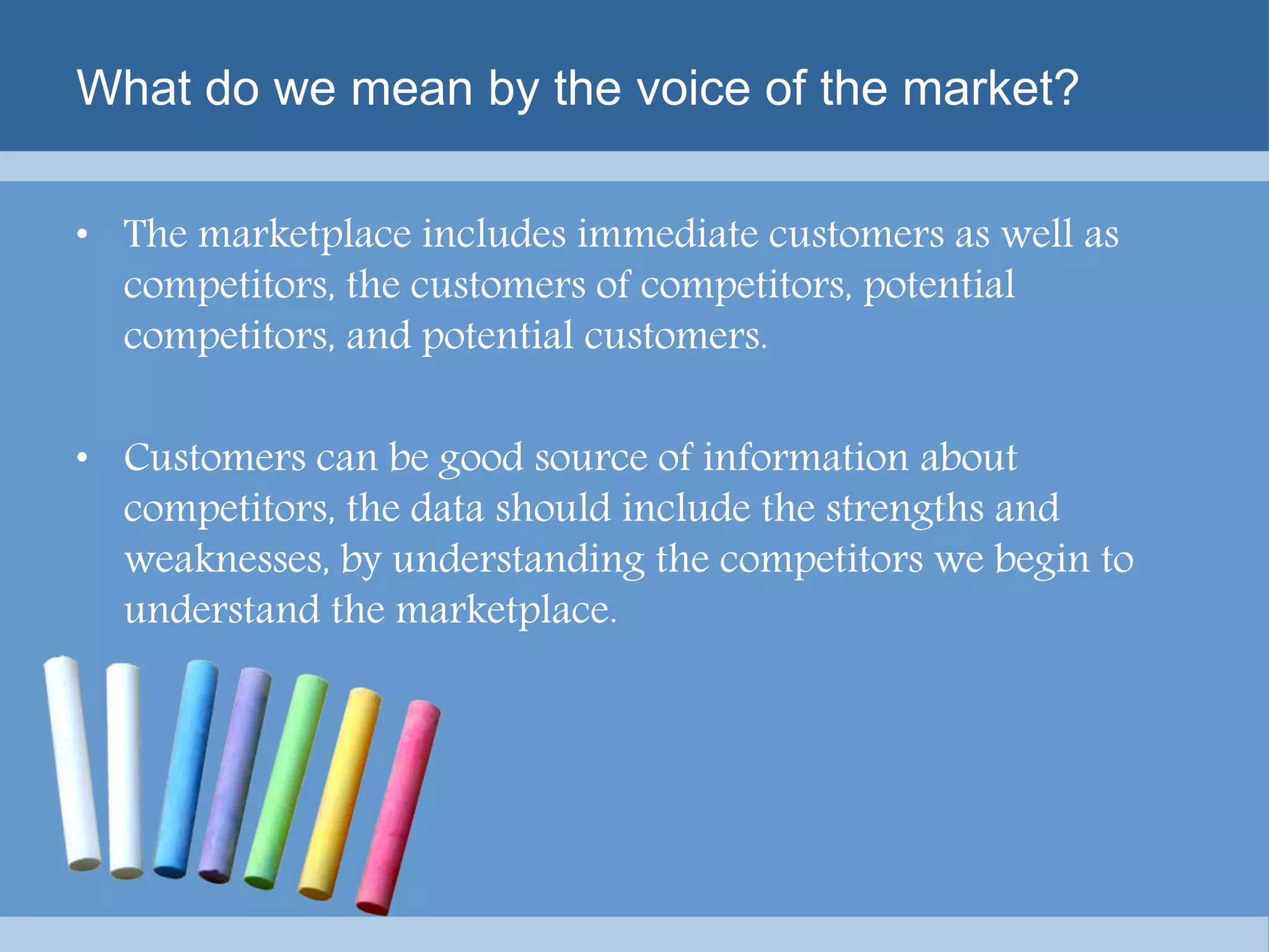 Voice of the market | PPTX