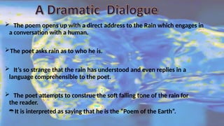 Voice of the Rain by Walt Whiteman poem. | PPTX