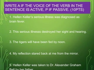 Voice of the Verbs | PPTX