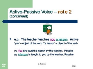 Voice of verbs active and passive | PPT