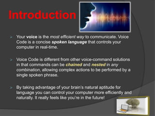 Voice over coding | PPTX