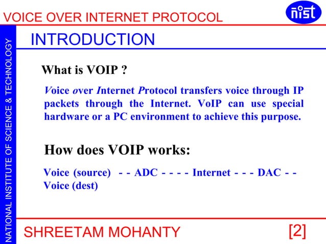Voice over internet_protocol | PPT