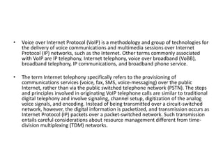 Voice over internet protocol | PPTX