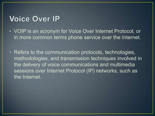 Voice over ip | PPT
