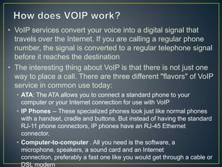 Voice over ip | PPT