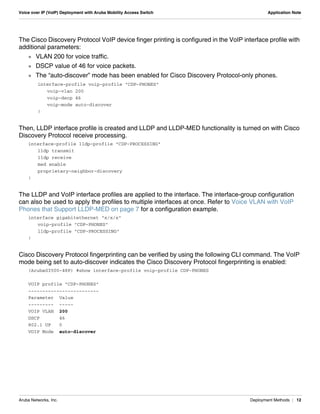 Voice over IP (VoIP) Deployment with Aruba Mobility Access Switch | PDF