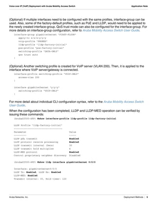 Voice over IP (VoIP) Deployment with Aruba Mobility Access Switch | PDF