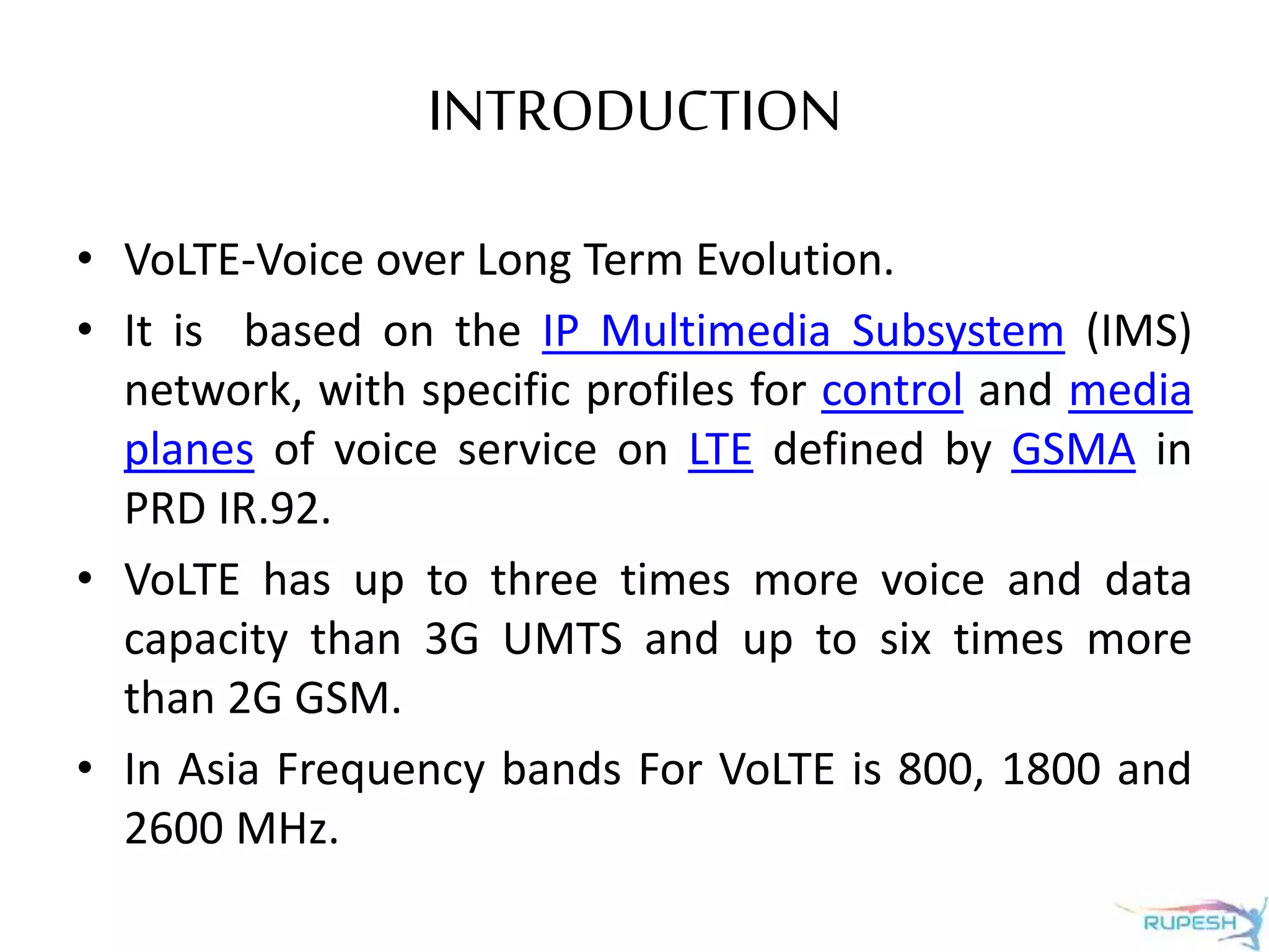 Voice over lte | PPTX