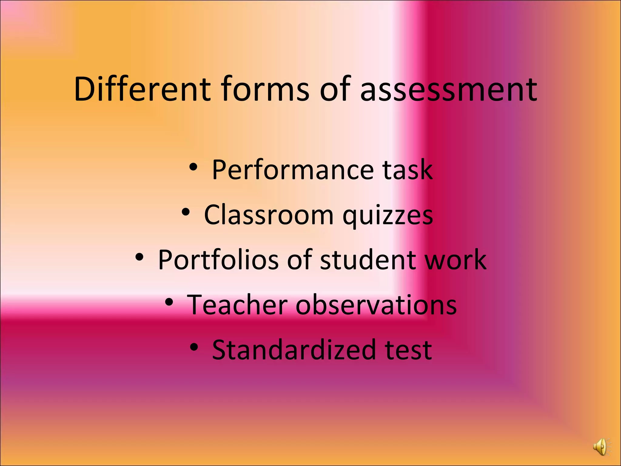 What Parents need to know about the purpose of assessment | PPT