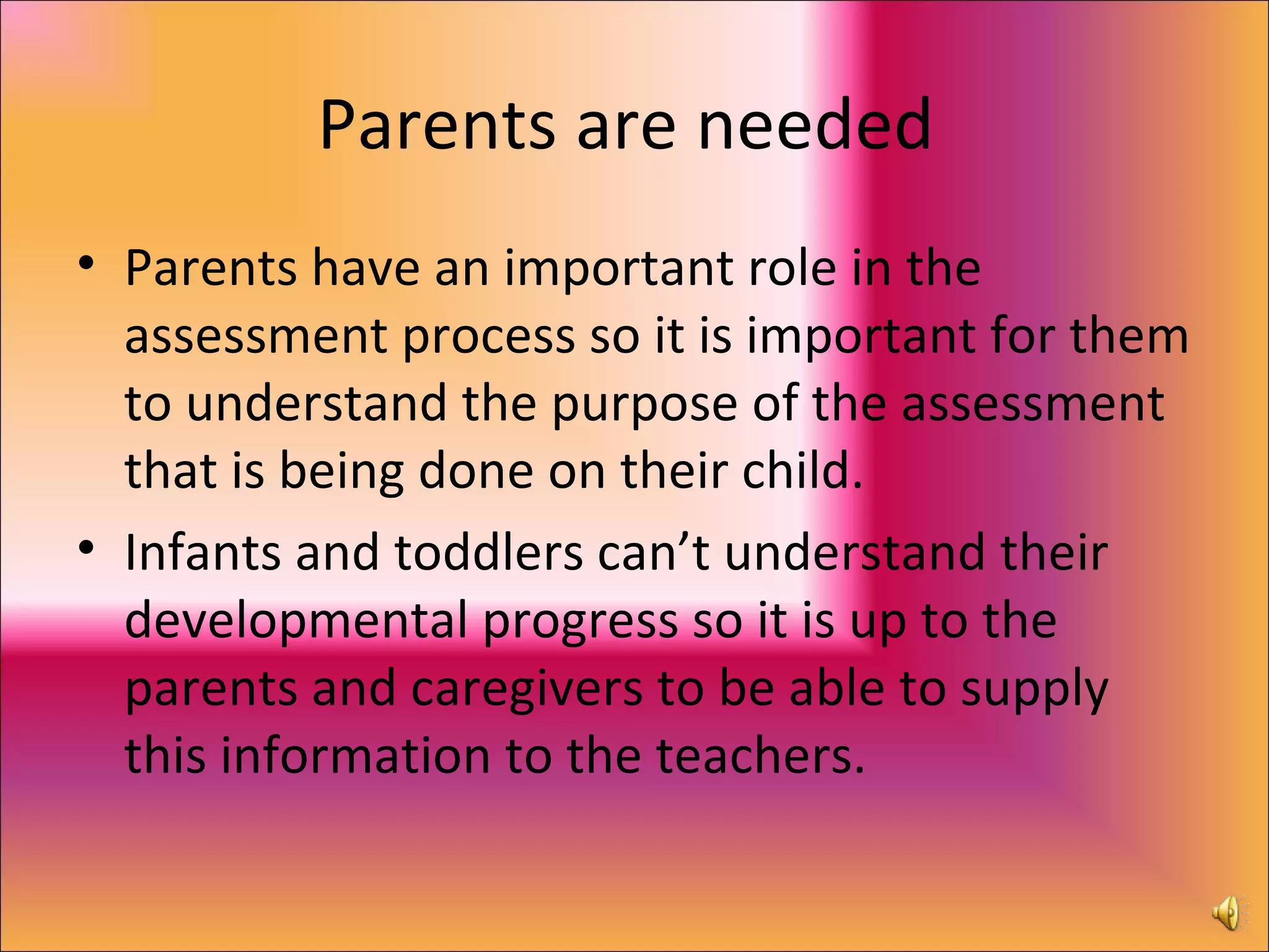 What Parents need to know about the purpose of assessment | PPT