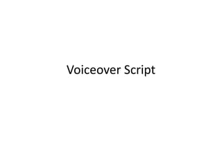 Voiceover script | PPTX