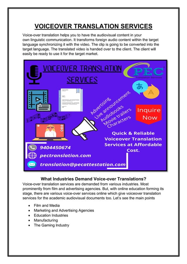 Voiceover sevices | PDF | Digital Audio | Computer Software and ...