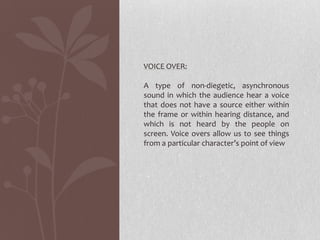 Voice overs research for film | PPTX