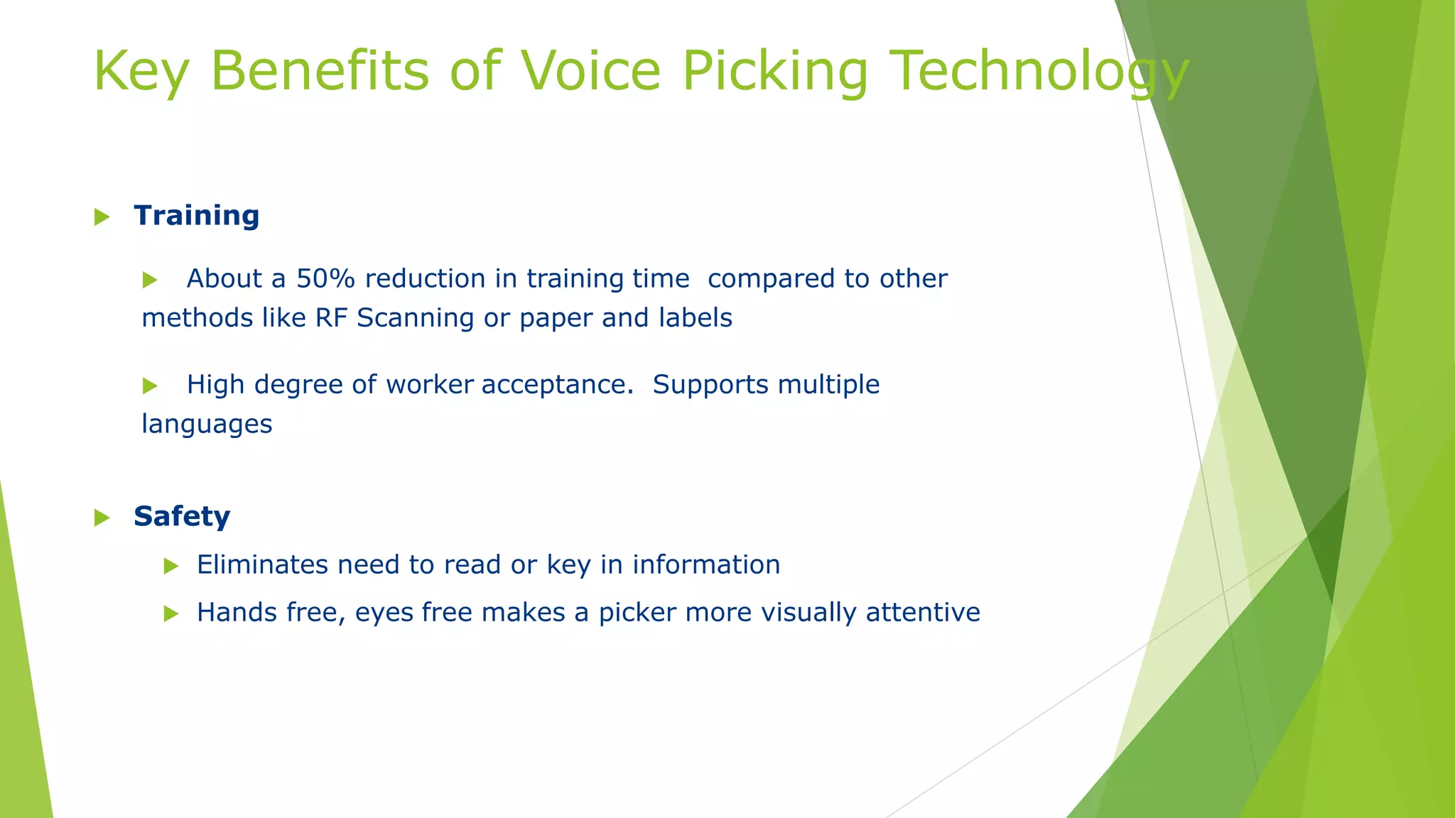 Voice picking technology | PPTX | Digital Audio | Computer Software and ...