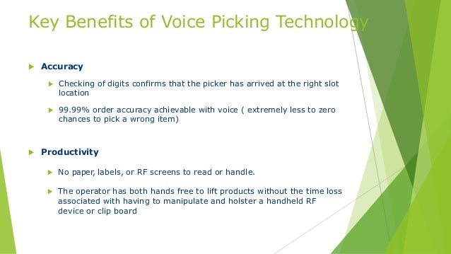Voice picking technology
