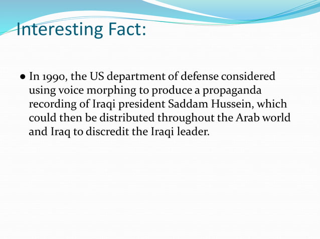 Voice Morping ppt | PPTX