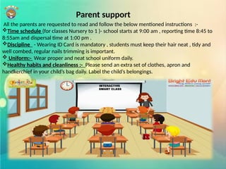 VOICE PPT for parents orientation program for nursery class | PPTX