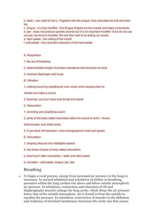 Stages of Voice production | DOCX