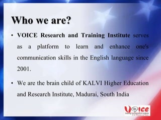 Voice profile | PPTX | Education