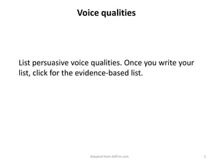 Voice qualities | PPTX