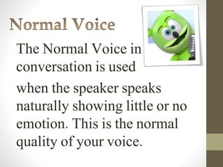 Voice Quality - Speech and Oral Communication | PPTX