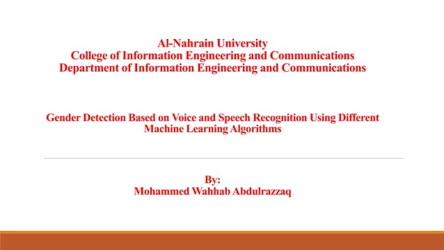 voice and speech recognition using machine learning | PDF | Computing ...