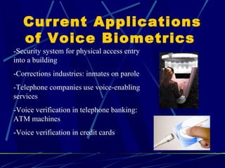 Biometric Voice Recognition Machine