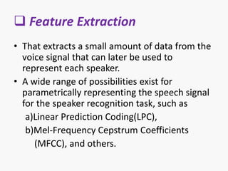 Voice recognition system | PPTX