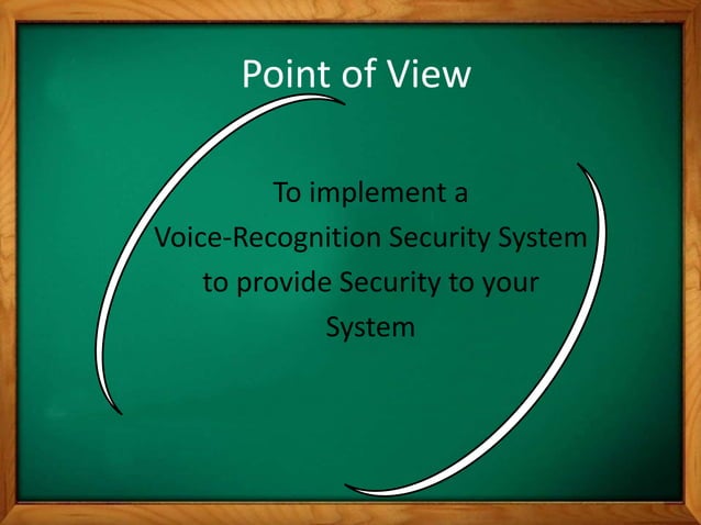 Voice Recognition Security Systems Ppt