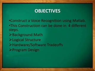 Voice recognition security systems | PPT